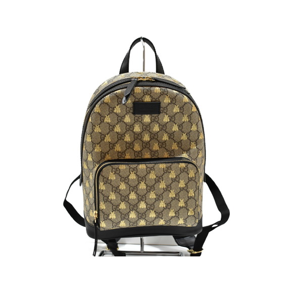 Gucci | Bags | Gucci Supreme Bee Backpack Beige Black | Poshmark
